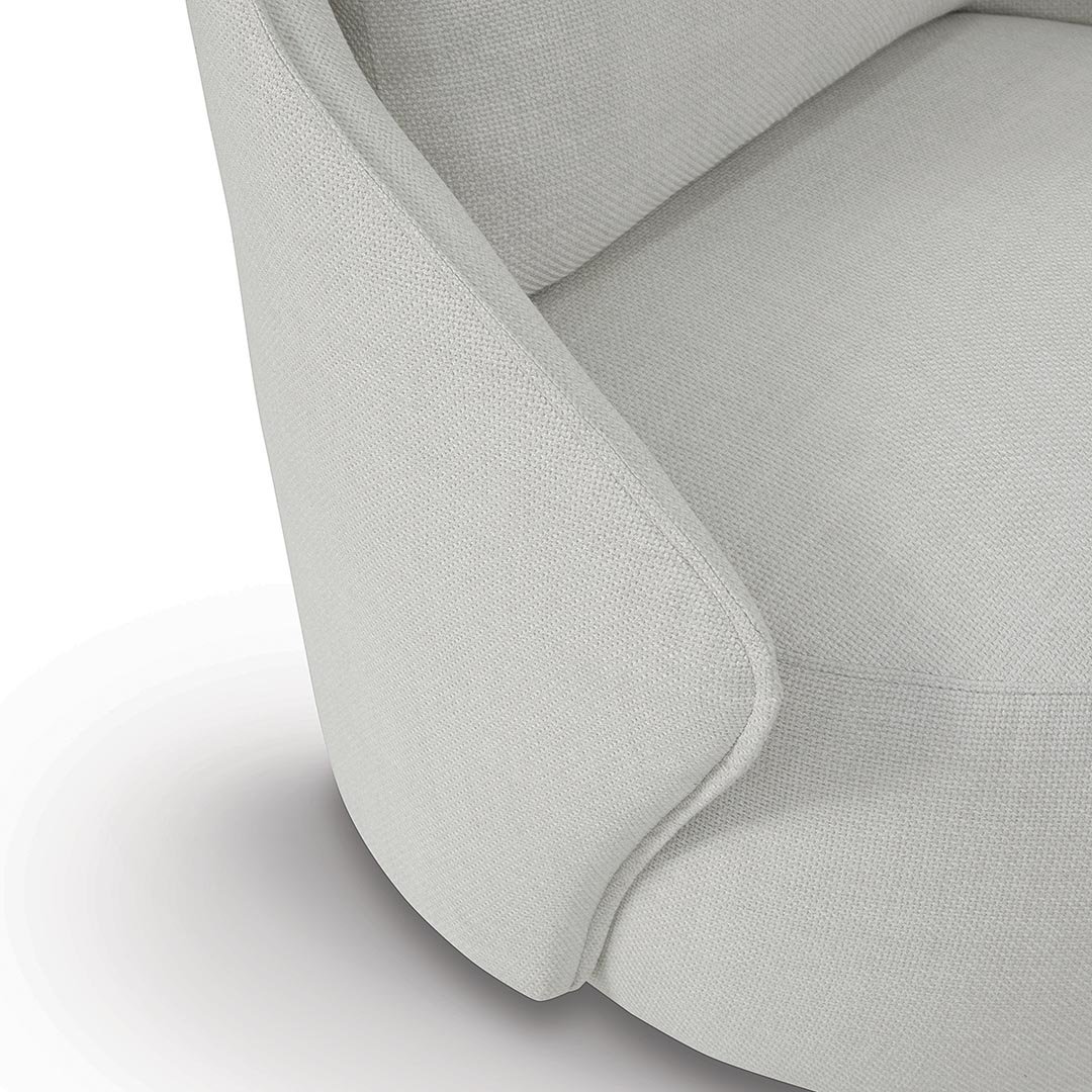 Poltrona Mabel 1 Lugar Giratória com Almofada Solta Linho 2076