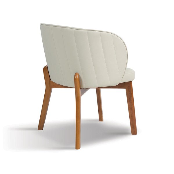 Cadeira Way Matelassê com Base 4 Pés Madeira Maciça Natural Claro ...