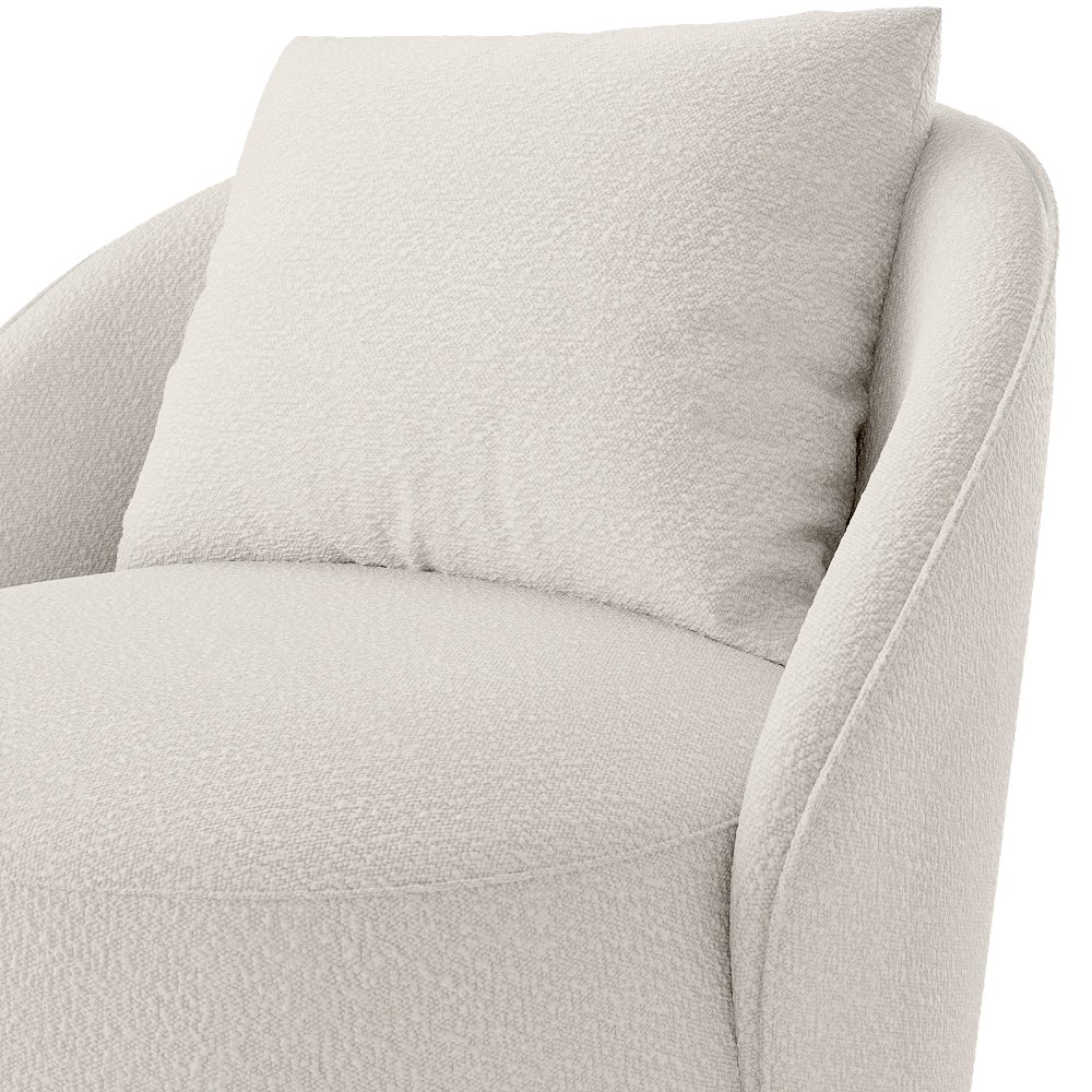 Poltrona Mabel 1 Lugar Giratória com Almofada Solta Boucle 3064