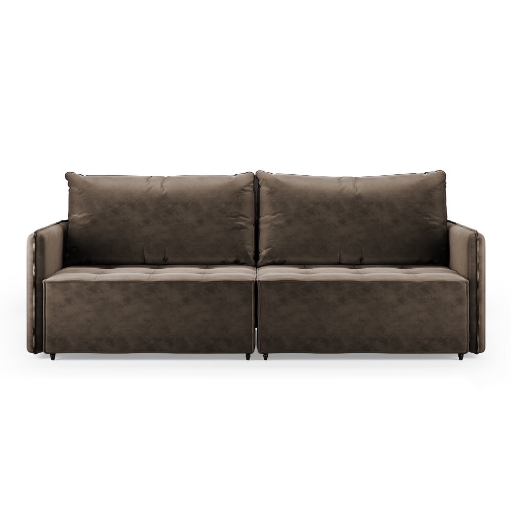 Sofá Verso 3 em 1 - Fixo I Retrátil I Cama - Largura 2,00m - Tecido Veludo 1001 - Deluxecor