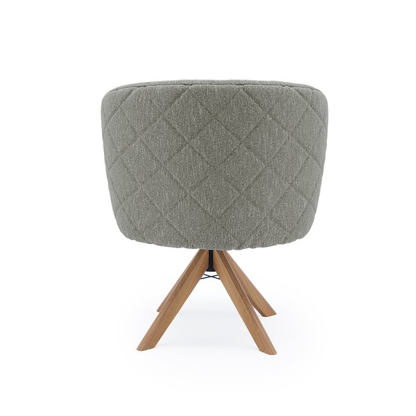 Cadeira West com Base Giratória de Madeira Maciça Castanho - Tecido ...